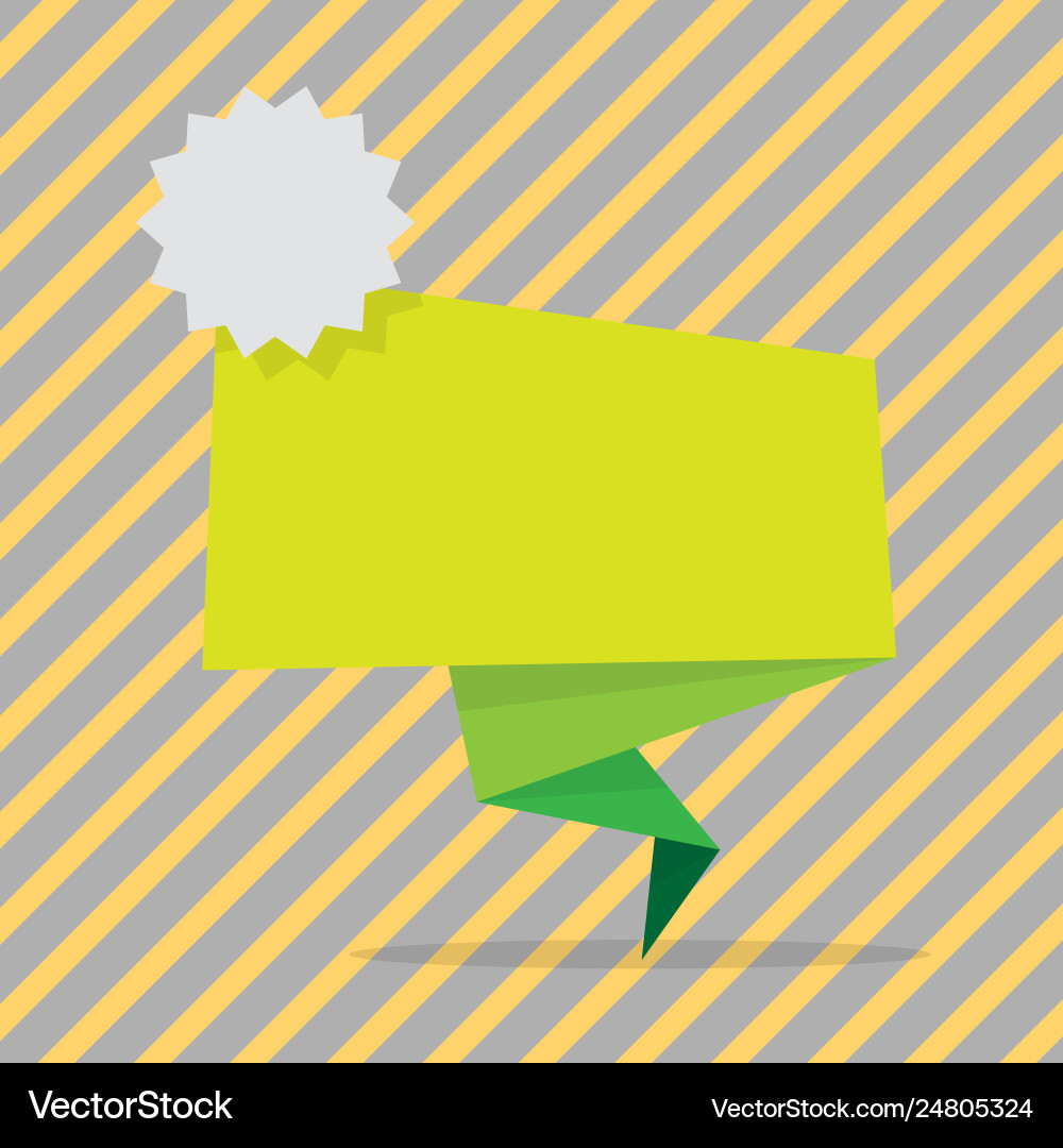 Blank two tone folded banner with seal in one Vector Image