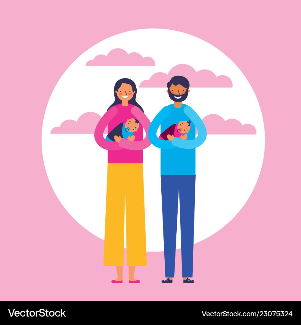 Outdoor kids together Royalty Free Vector Image