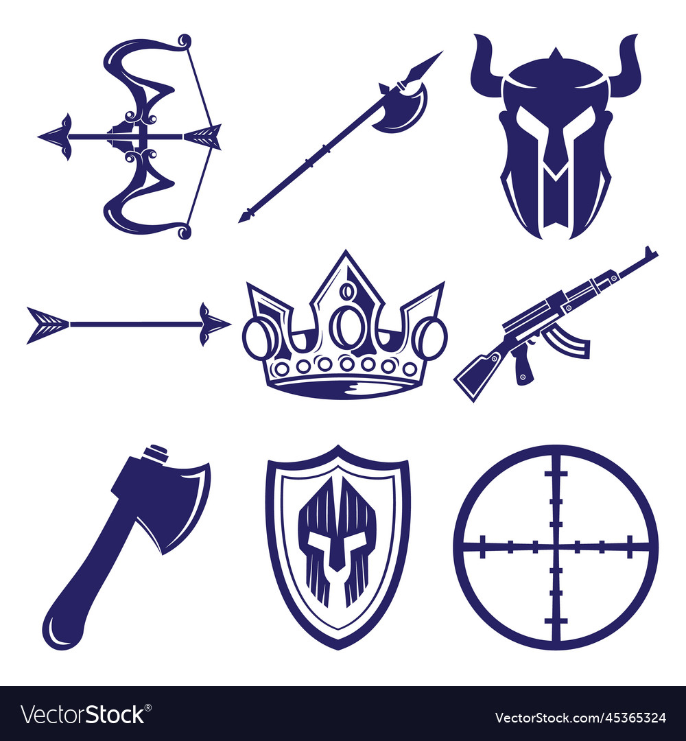 Sharp weapon collections Royalty Free Vector Image
