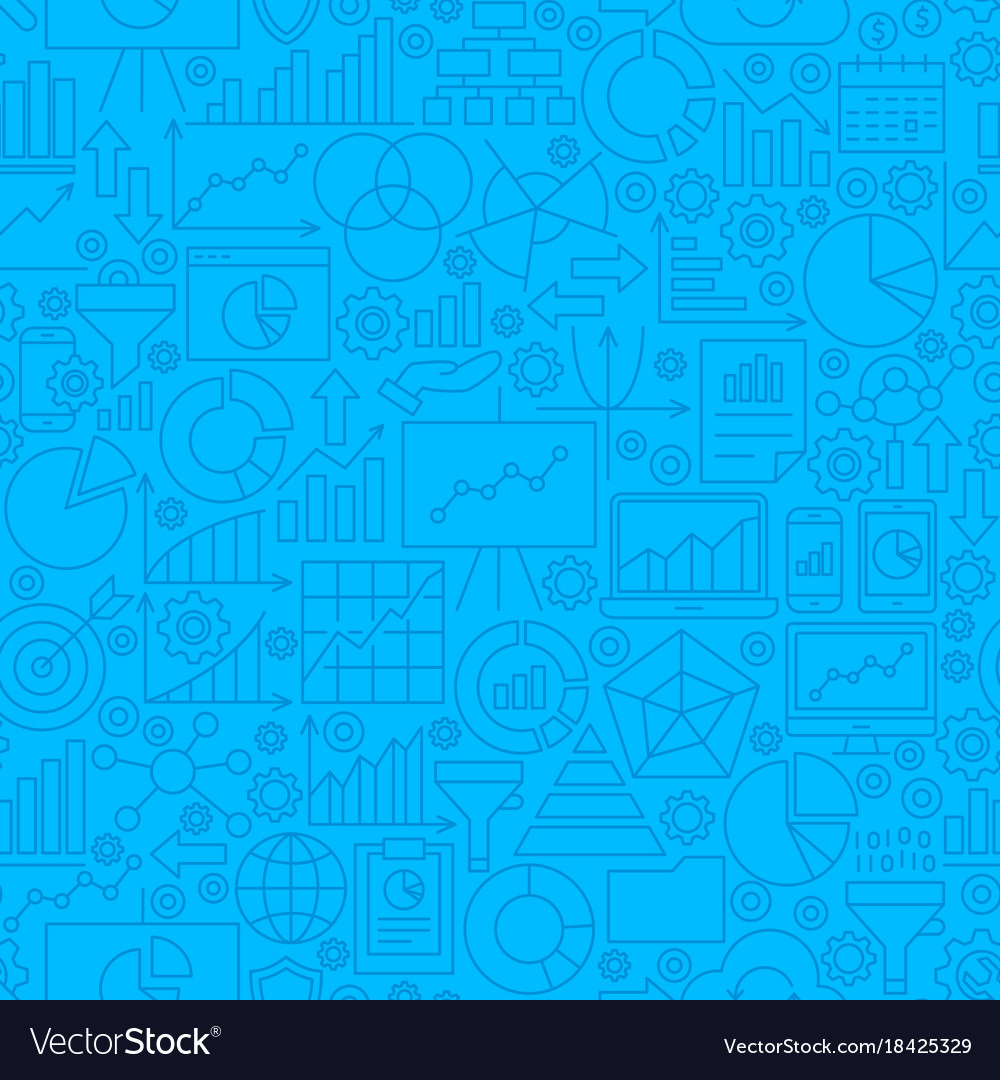 Analytics line tile pattern Royalty Free Vector Image