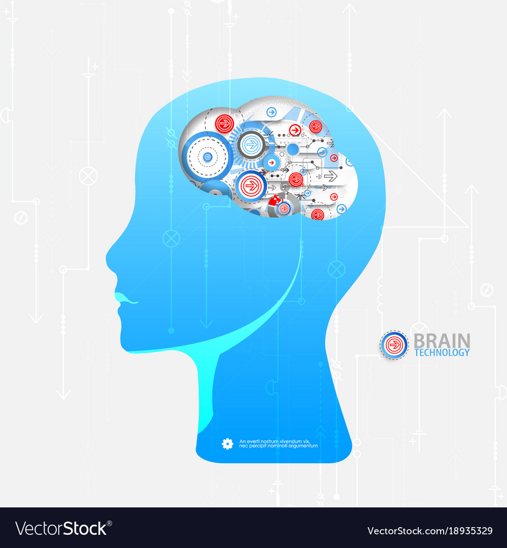 Creative brain concept background artificial Vector Image