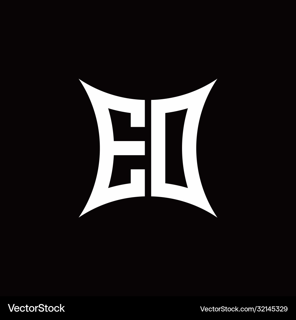 Eo monogram logo with sharped shape design Vector Image