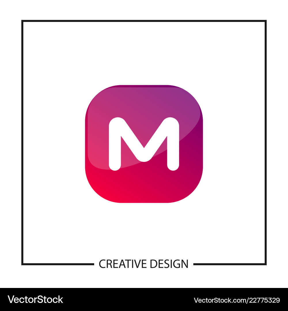 Initial letter m logo template design Royalty Free Vector