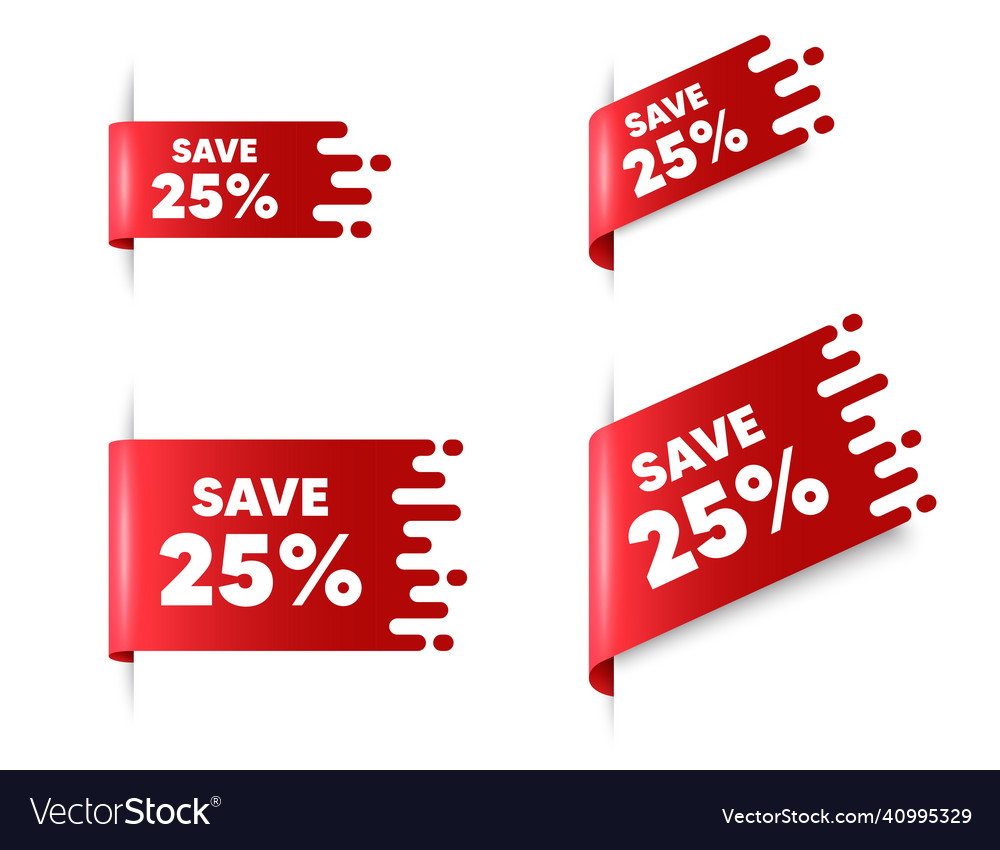 Save 25 percent off sale discount offer price Vector Image