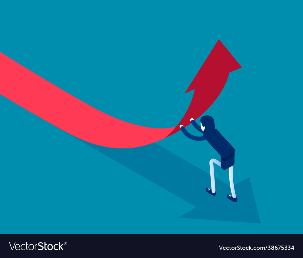 Change Direction Arrow Improvement Royalty Free Vector Image