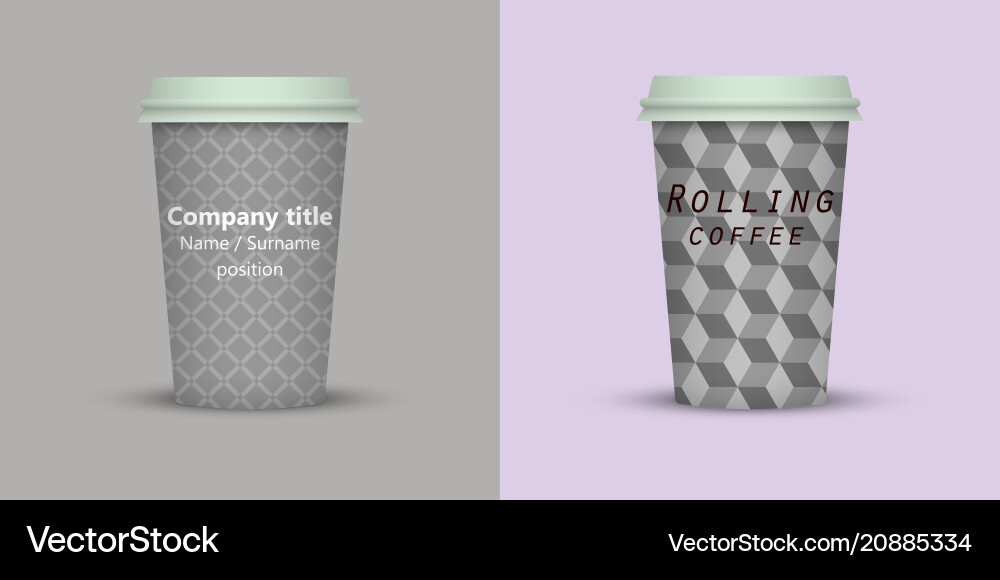 Coffee cup to go cups set collection Royalty Free Vector