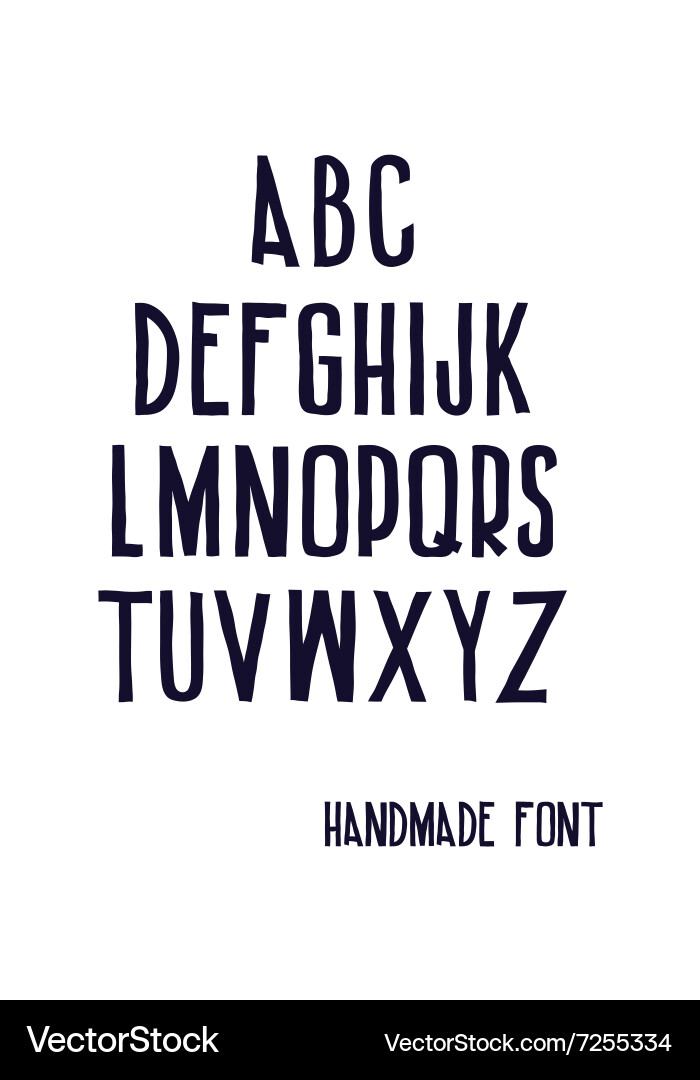 Handwritten font Royalty Free Vector Image - VectorStock