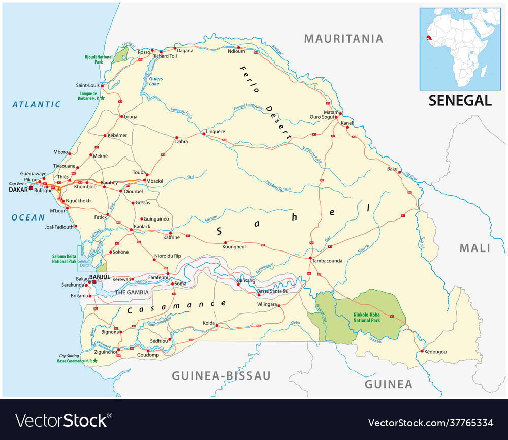 Senegal Map Africa Senegal Region Boundaries | Africa GeoPortal