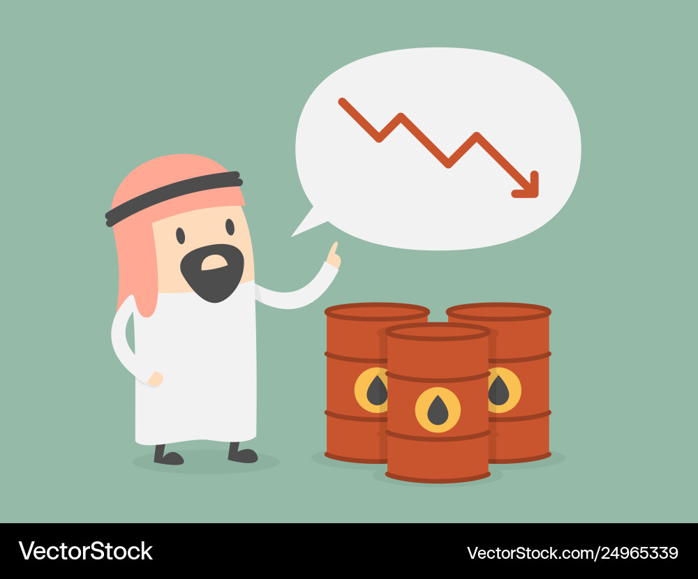 Oil price drops Royalty Free Vector Image - VectorStock