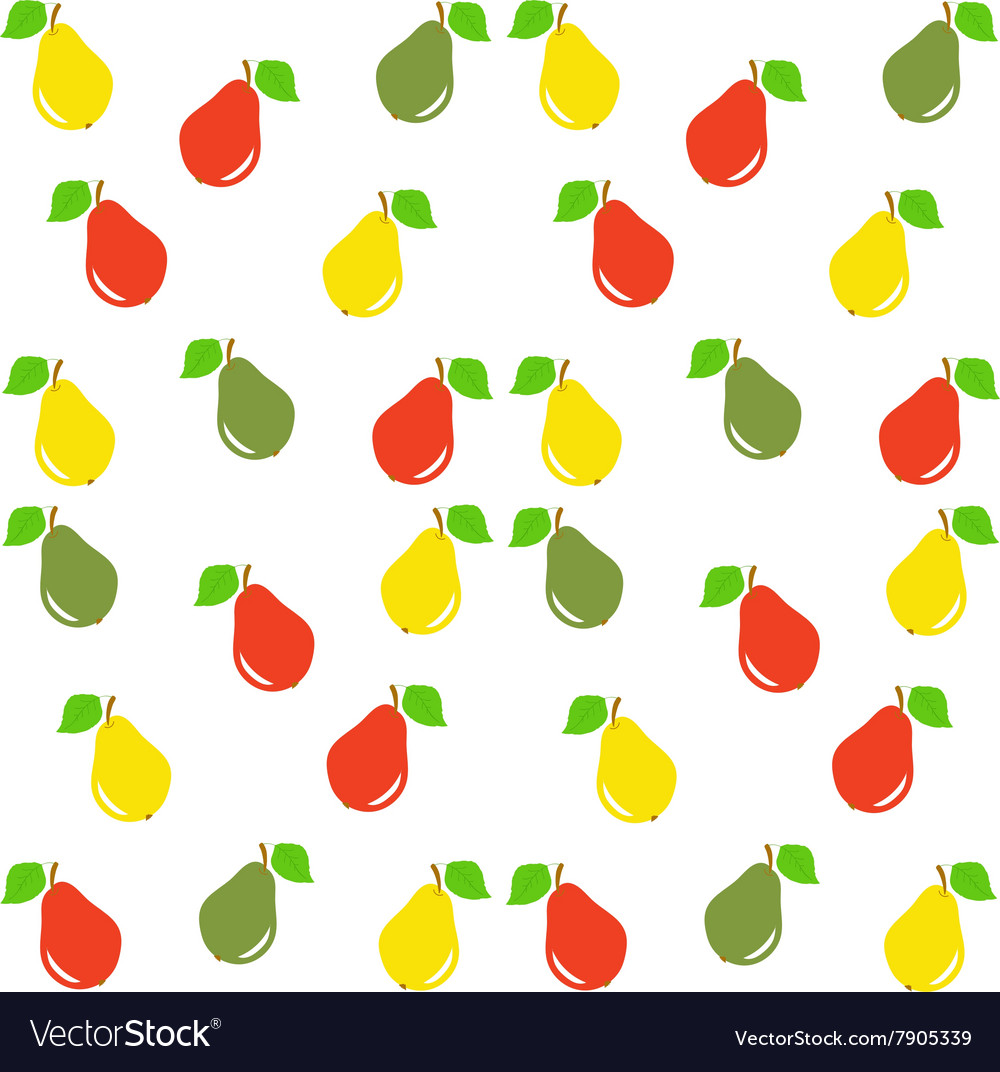 Pear seamless pattern Royalty Free Vector Image
