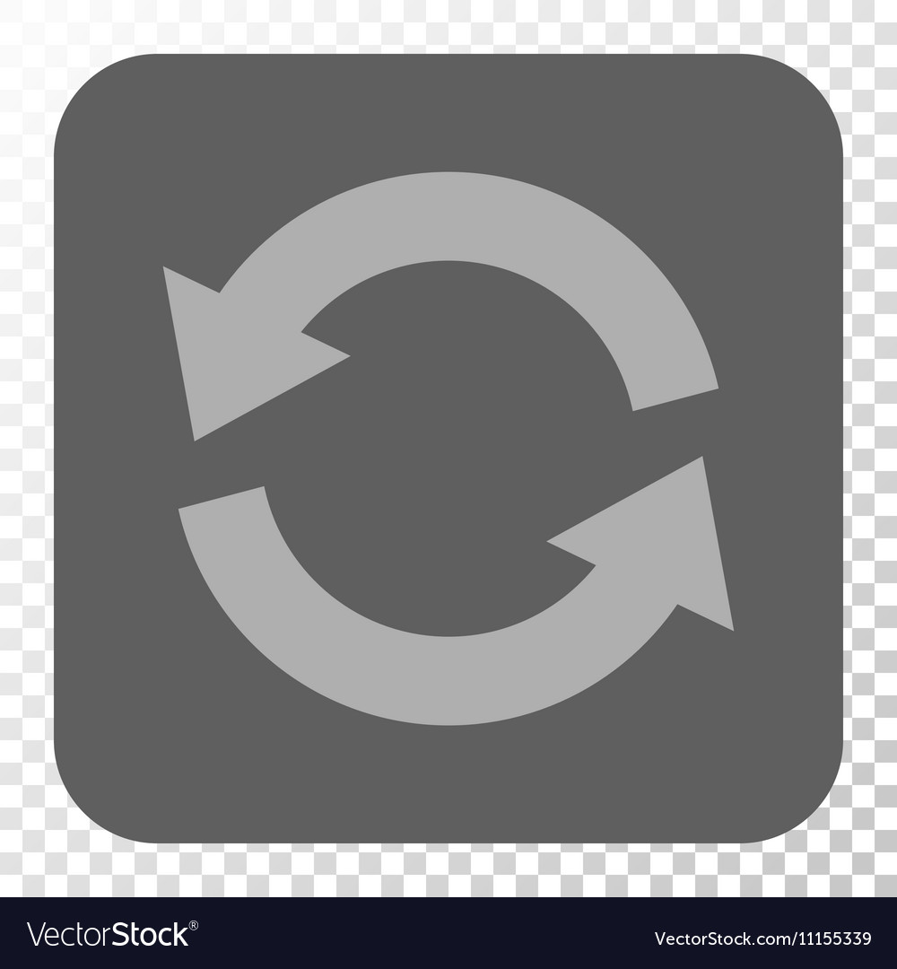 Refresh rounded square button Royalty Free Vector Image