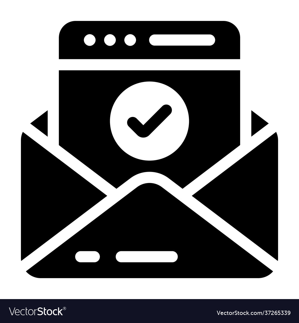 Verified email Royalty Free Vector Image - VectorStock