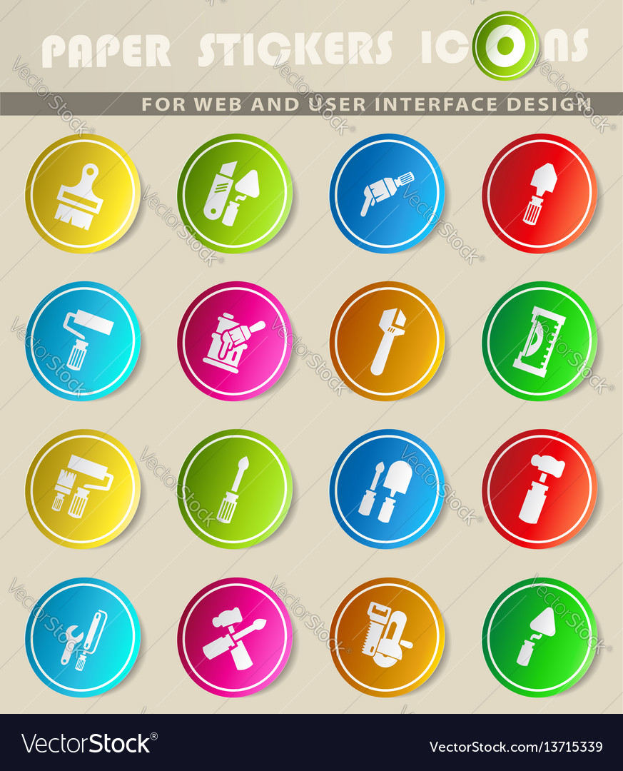 Work tools icon set Royalty Free Vector Image - VectorStock