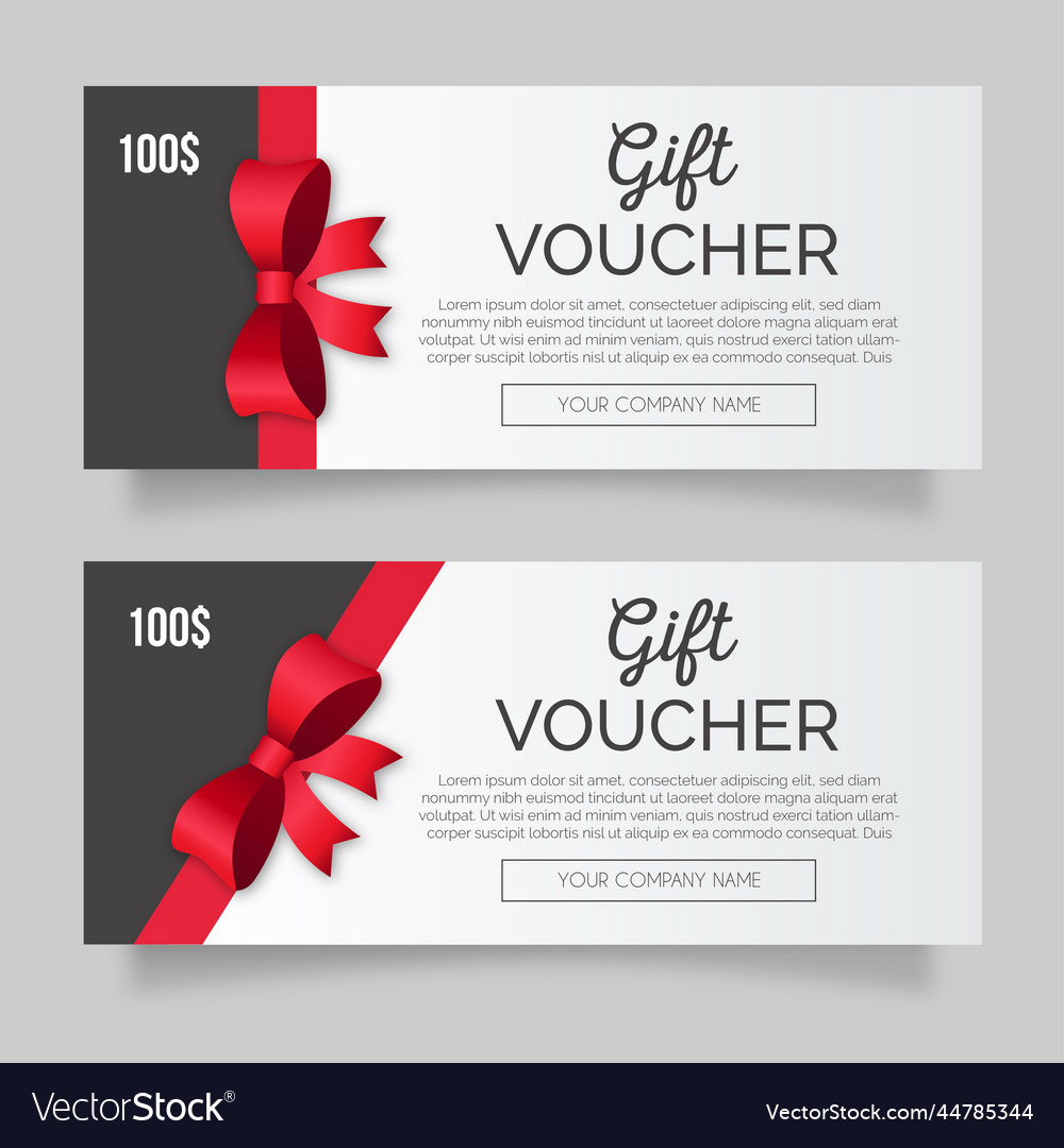 Beautiful Gift Voucher Template Design Royalty Free Vector