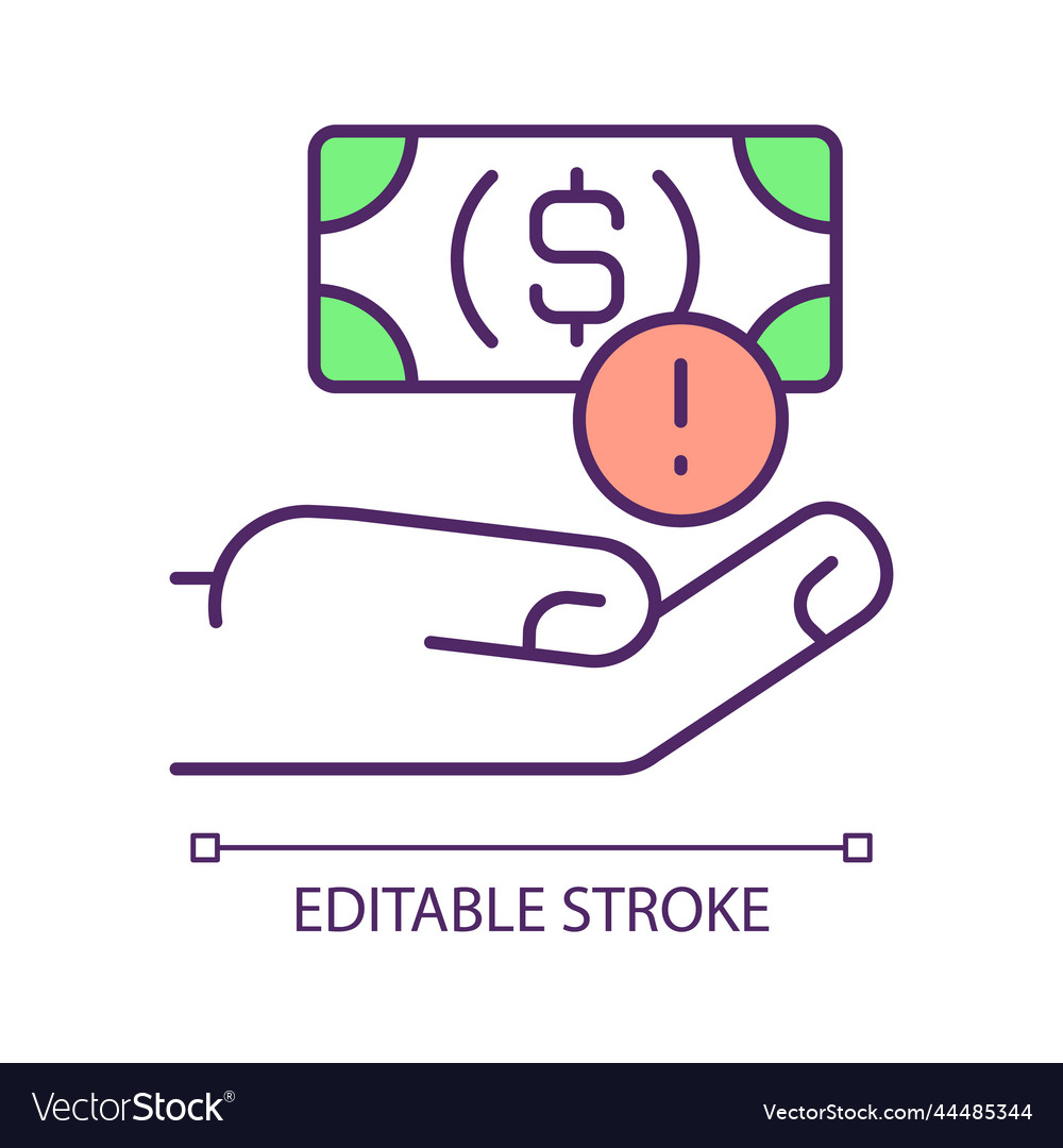 Financial problem rgb color icon Royalty Free Vector Image Financial problem rgb color icon Royalty Free Vector Image