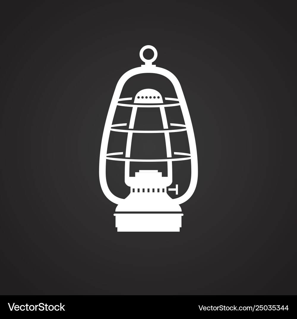 Lantern icon on background for graphic and web Vector Image