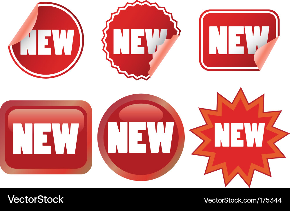 New Labels & Price Tags Royalty Free Vector Image