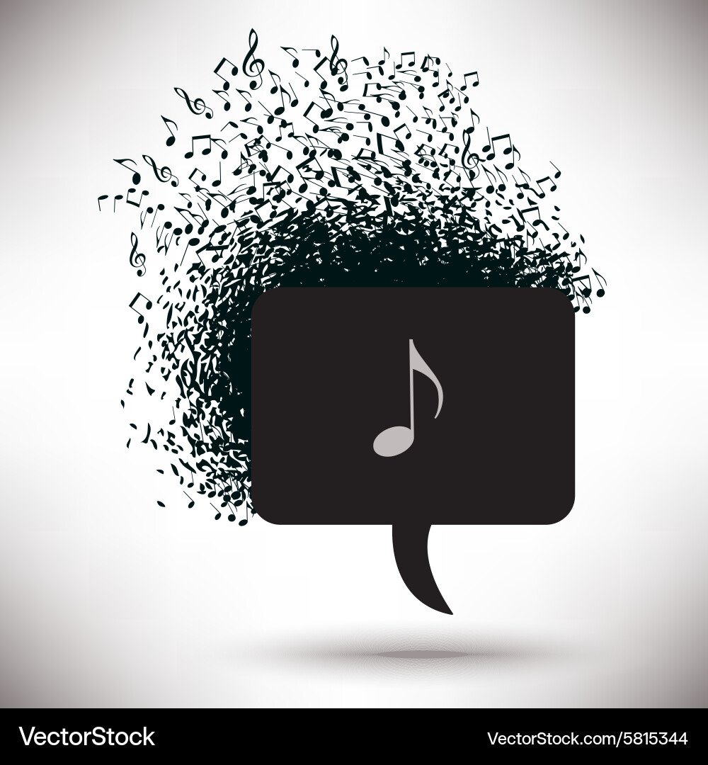 Notes speech balloon Royalty Free Vector Image
