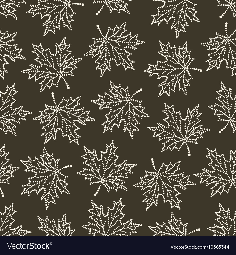 Seamless pattern maple leaf Royalty Free Vector Image
