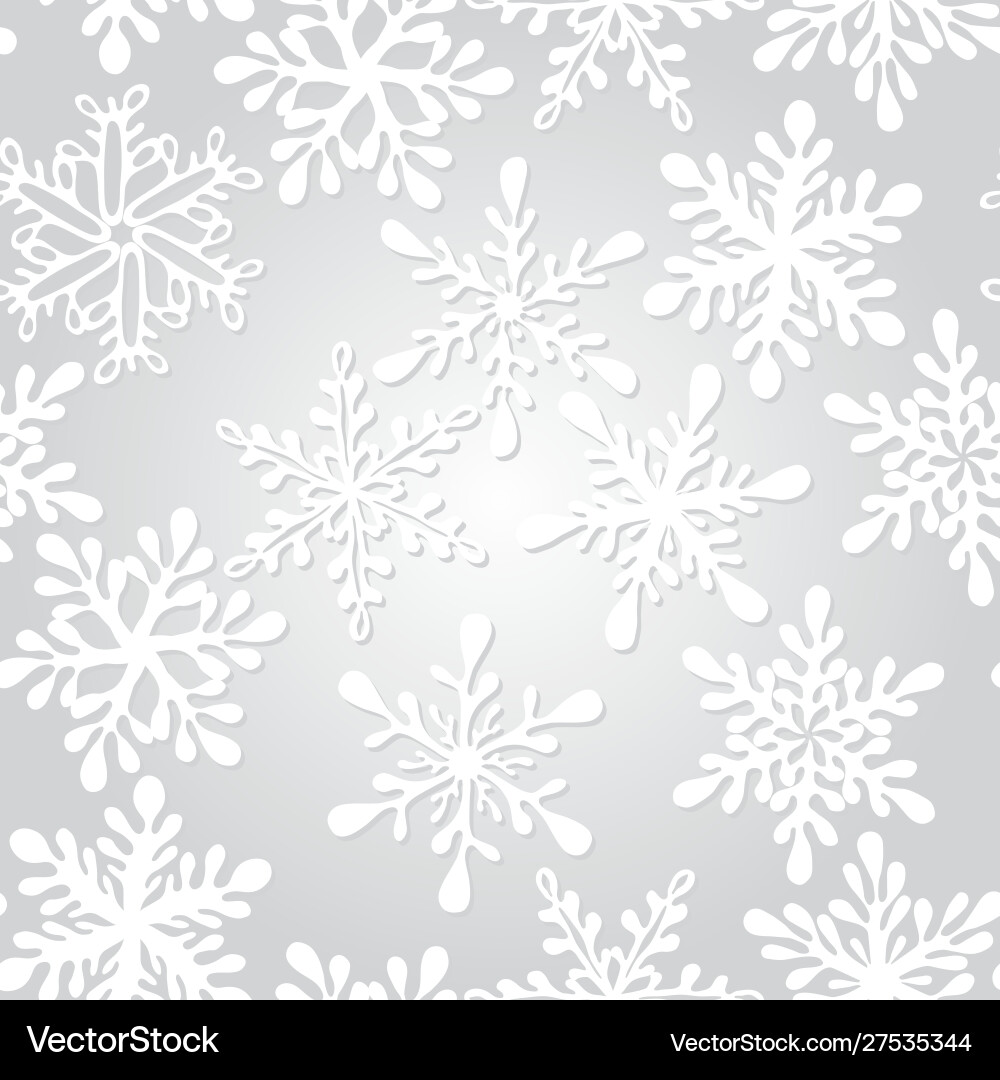 Seamless pattern with winter snowflakes Royalty Free Vector