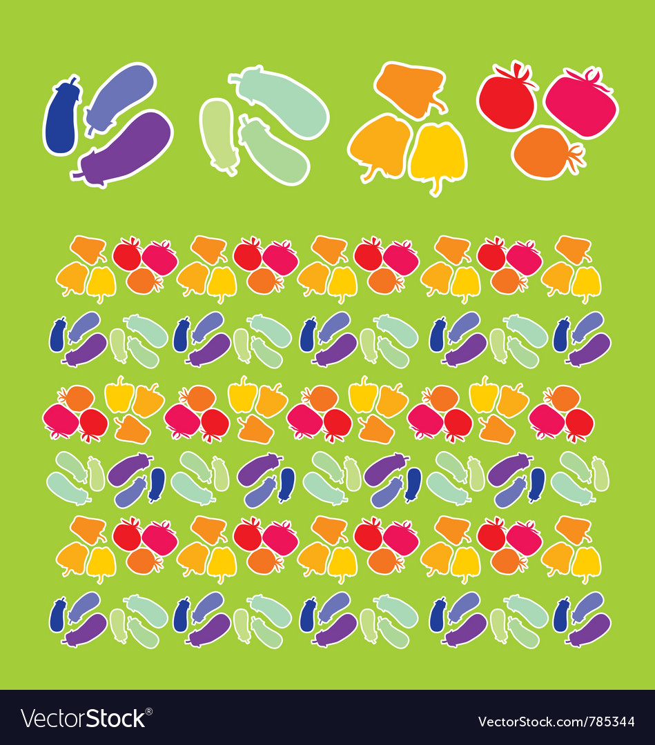 Vegetables pattern Royalty Free Vector Image - VectorStock