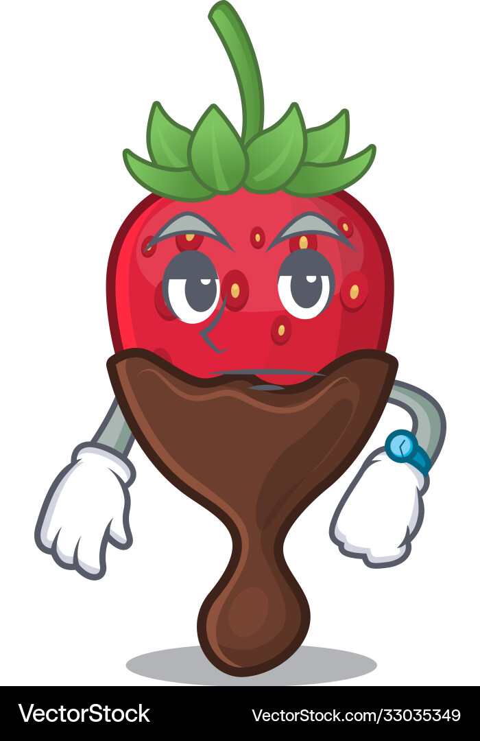 Cartoon character design chocolate strawberry Vector Image