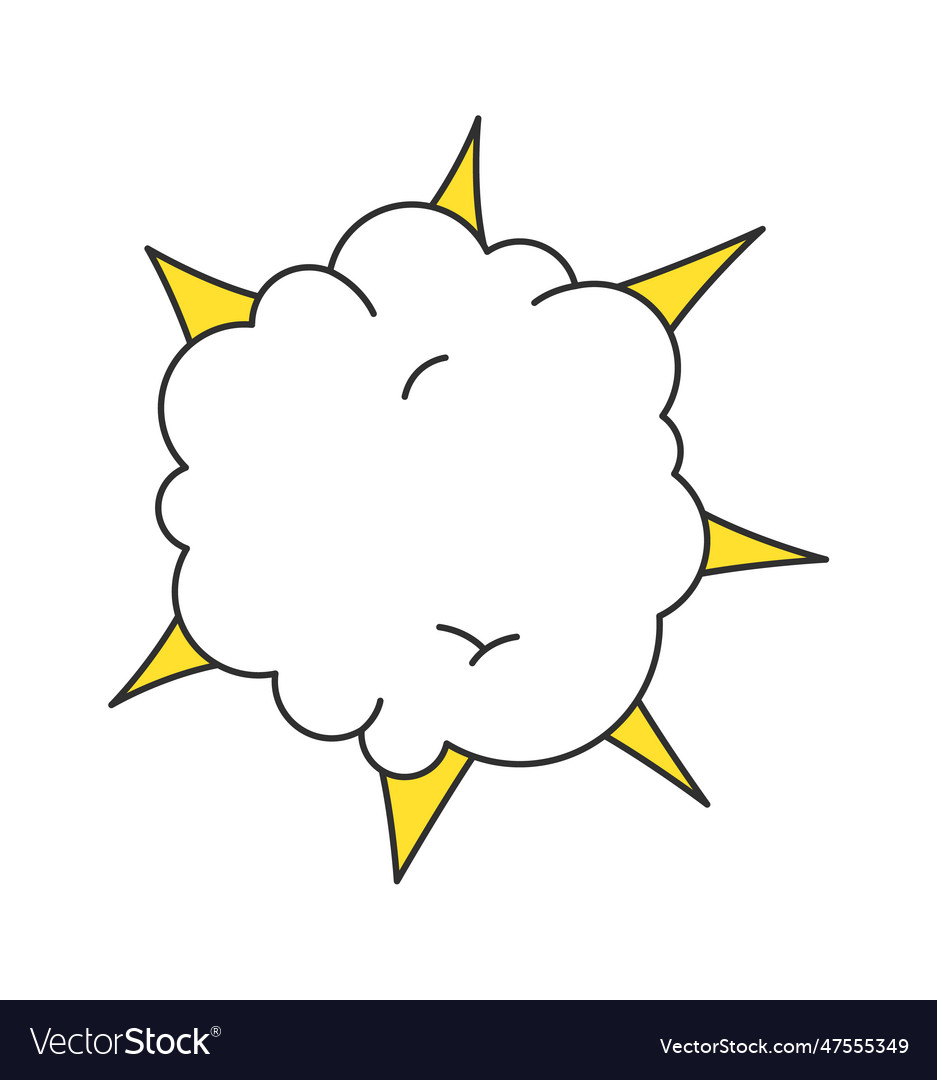 Comic cartoon explosion Royalty Free Vector Image