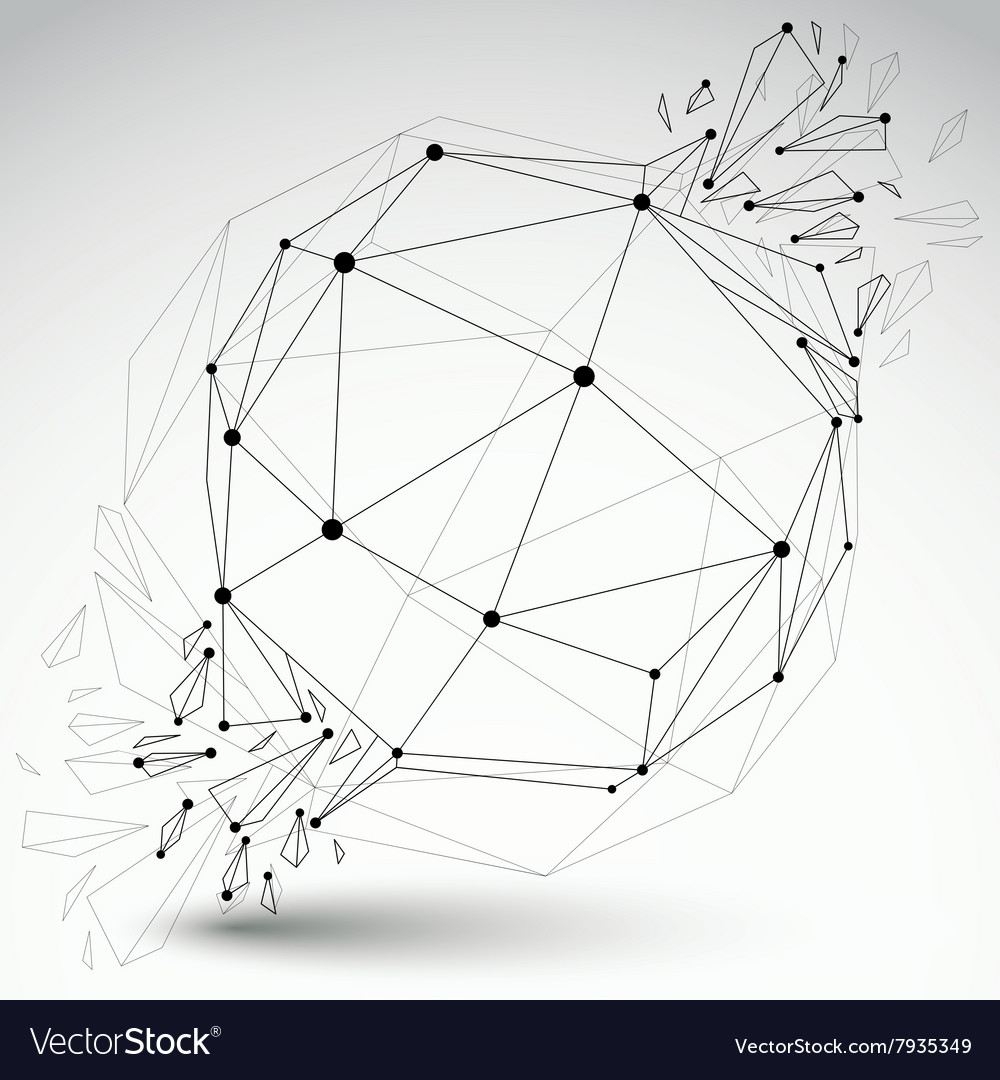 Dimensional wireframe object transparent spherical
