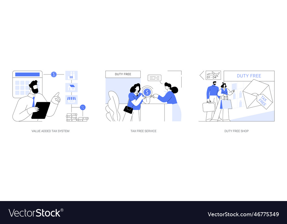 Vat system abstract concept Royalty Free Vector Image