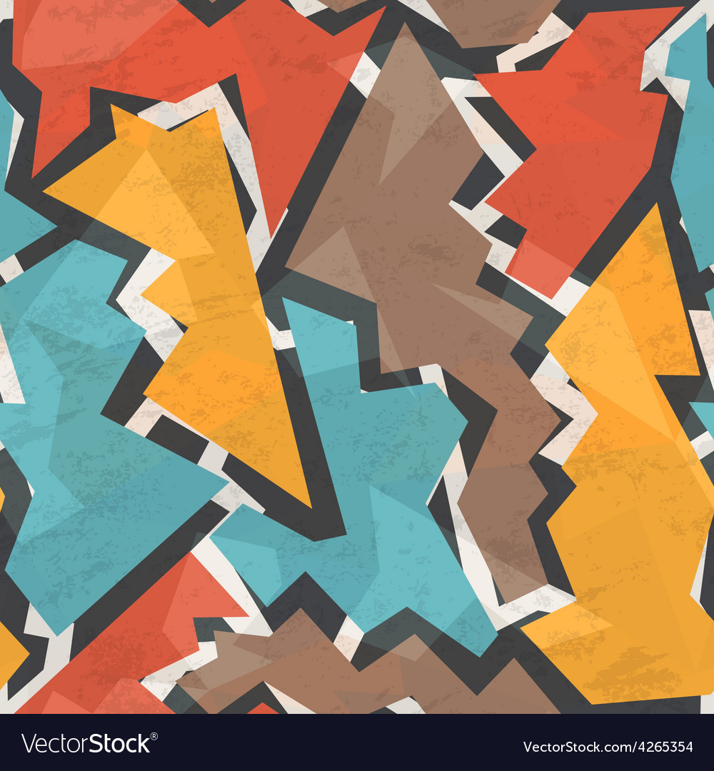 Grunge geometric seamless pattern Royalty Free Vector Image