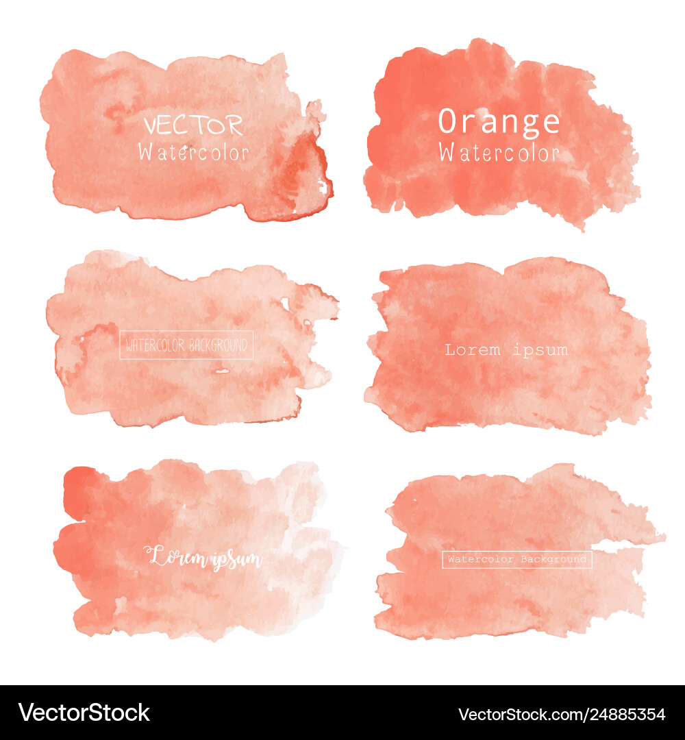 Orange watercolor background pastel Royalty Free Vector