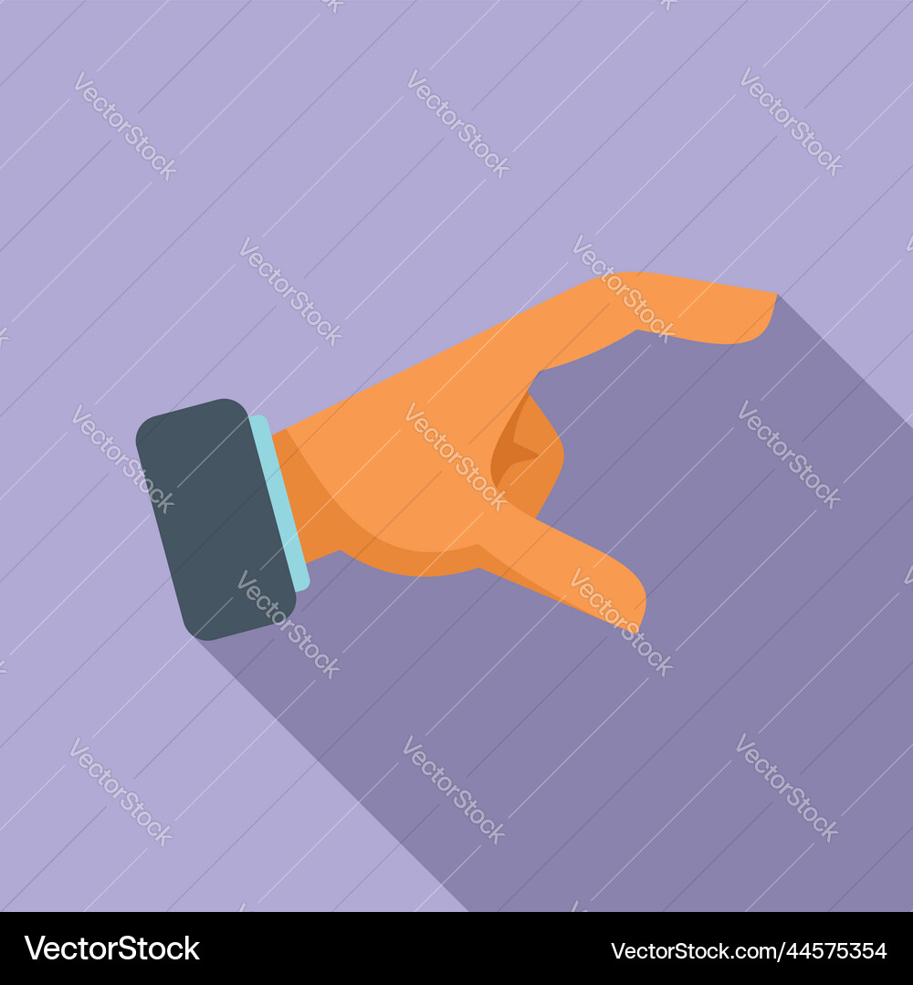 Sign pose icon flat human thumb Royalty Free Vector Image
