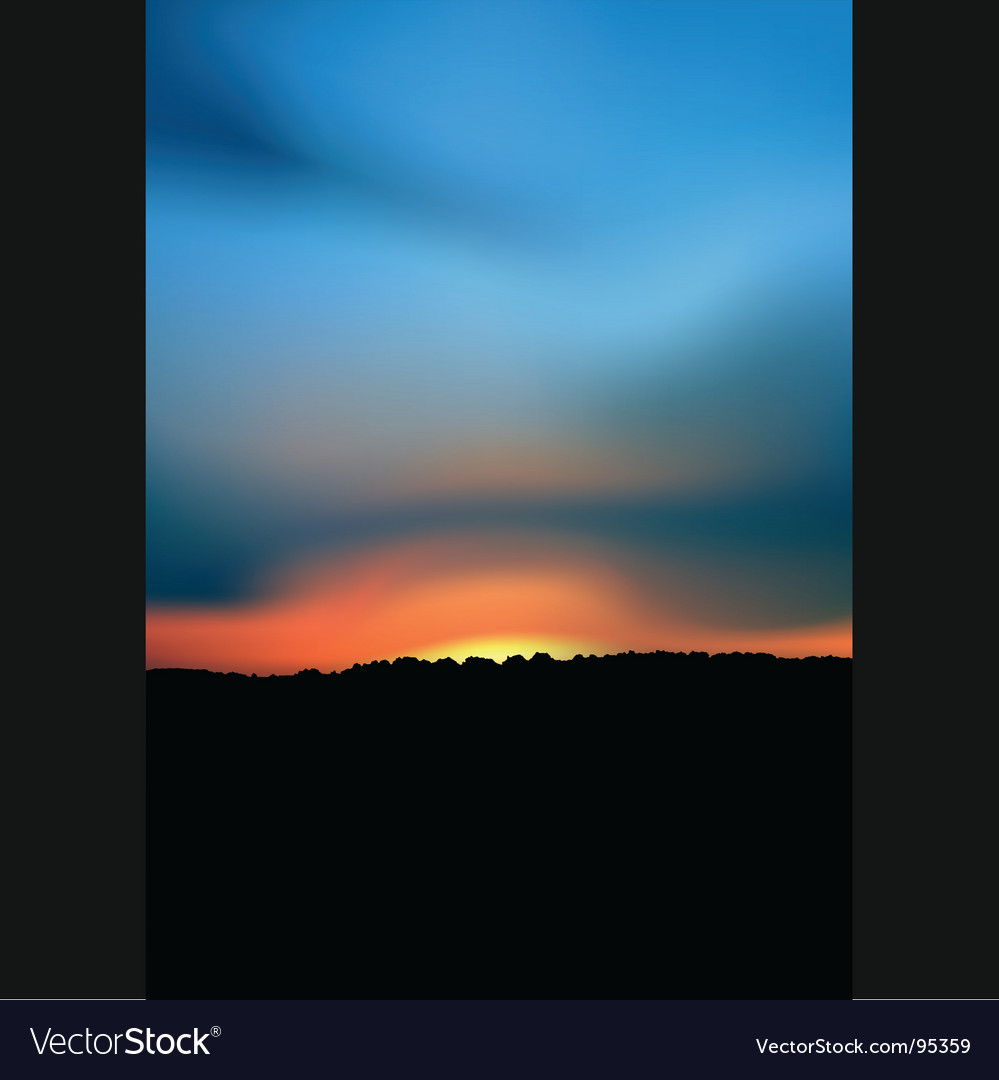 Sunset Royalty Free Vector Image - VectorStock