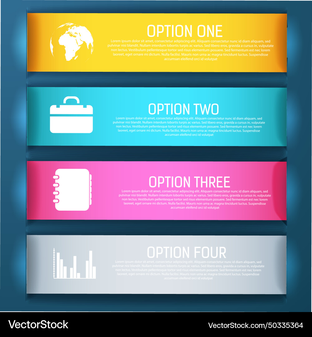 Four bright banner set Royalty Free Vector Image