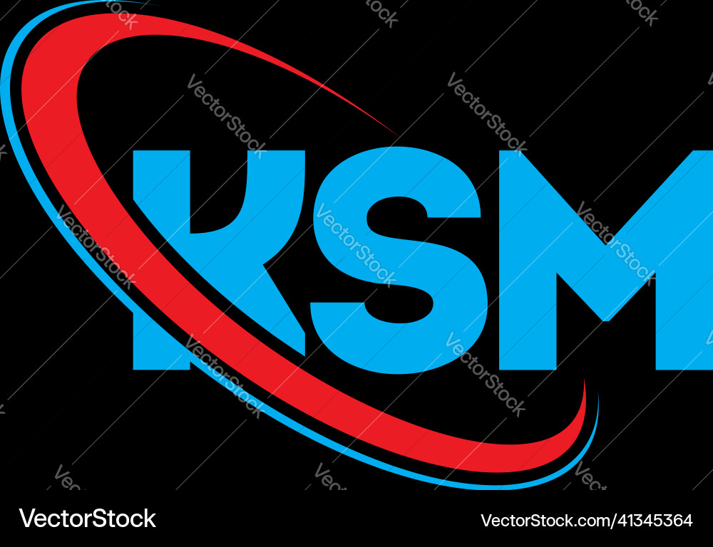 Ksm logo letter design Royalty Free Vector Image