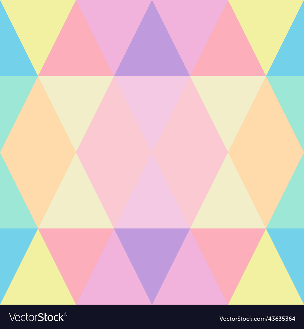Seamless Pastel Multicolored Triangle Pattern Vector Image