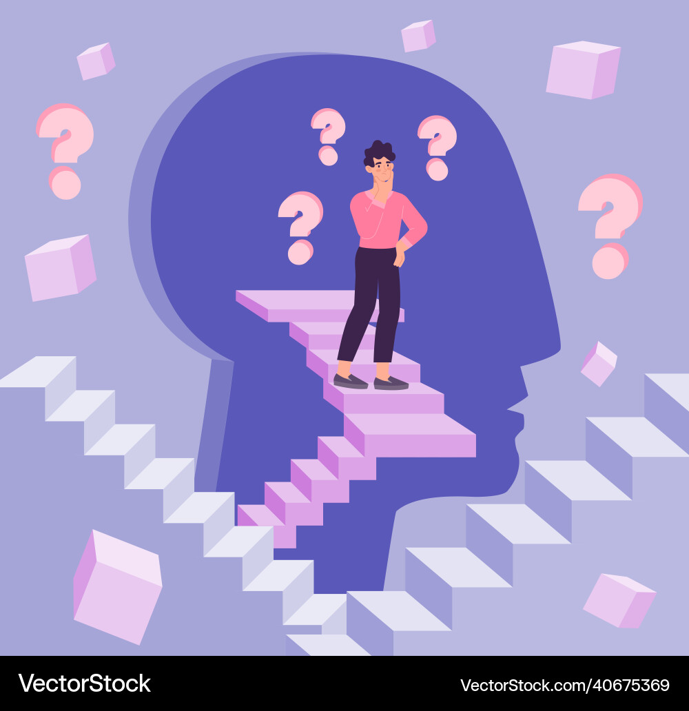 Concept of psychology Royalty Free Vector Image