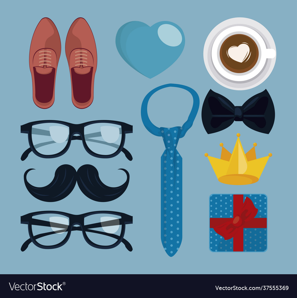 Fathers day bundle Royalty Free Vector Image - VectorStock