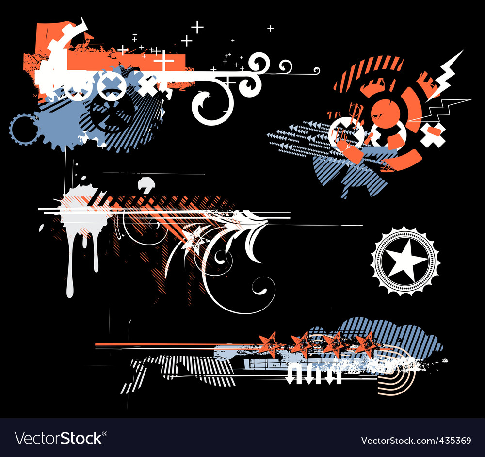 Grunge design elements Royalty Free Vector Image