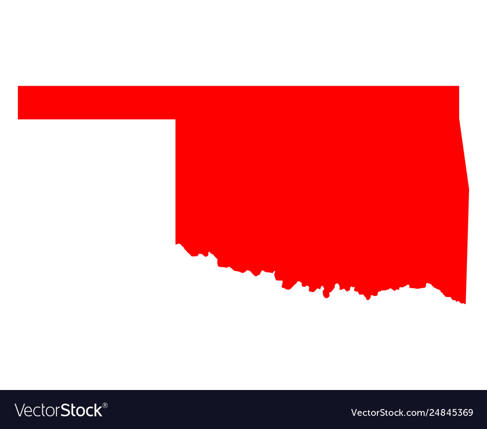 Map oklahoma Royalty Free Vector Image - VectorStock