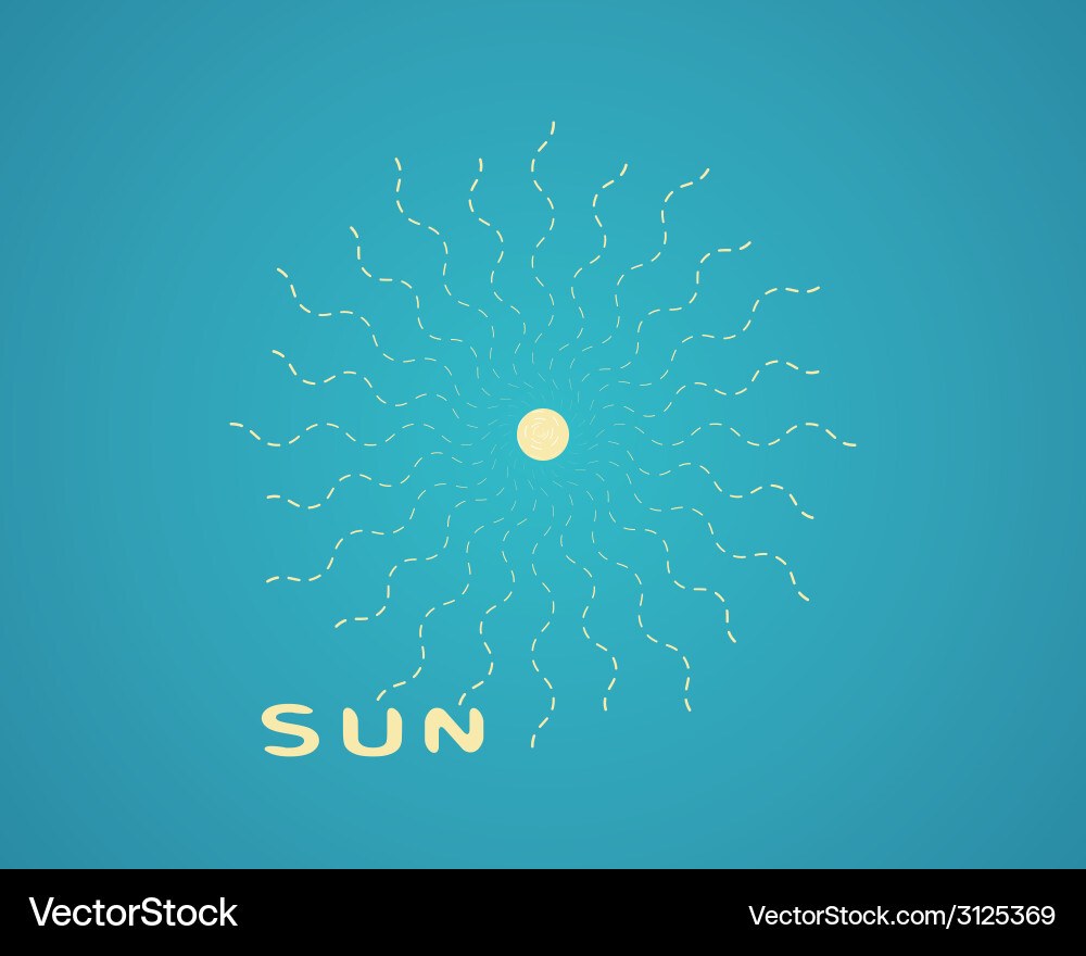 Midday sun Royalty Free Vector Image - VectorStock