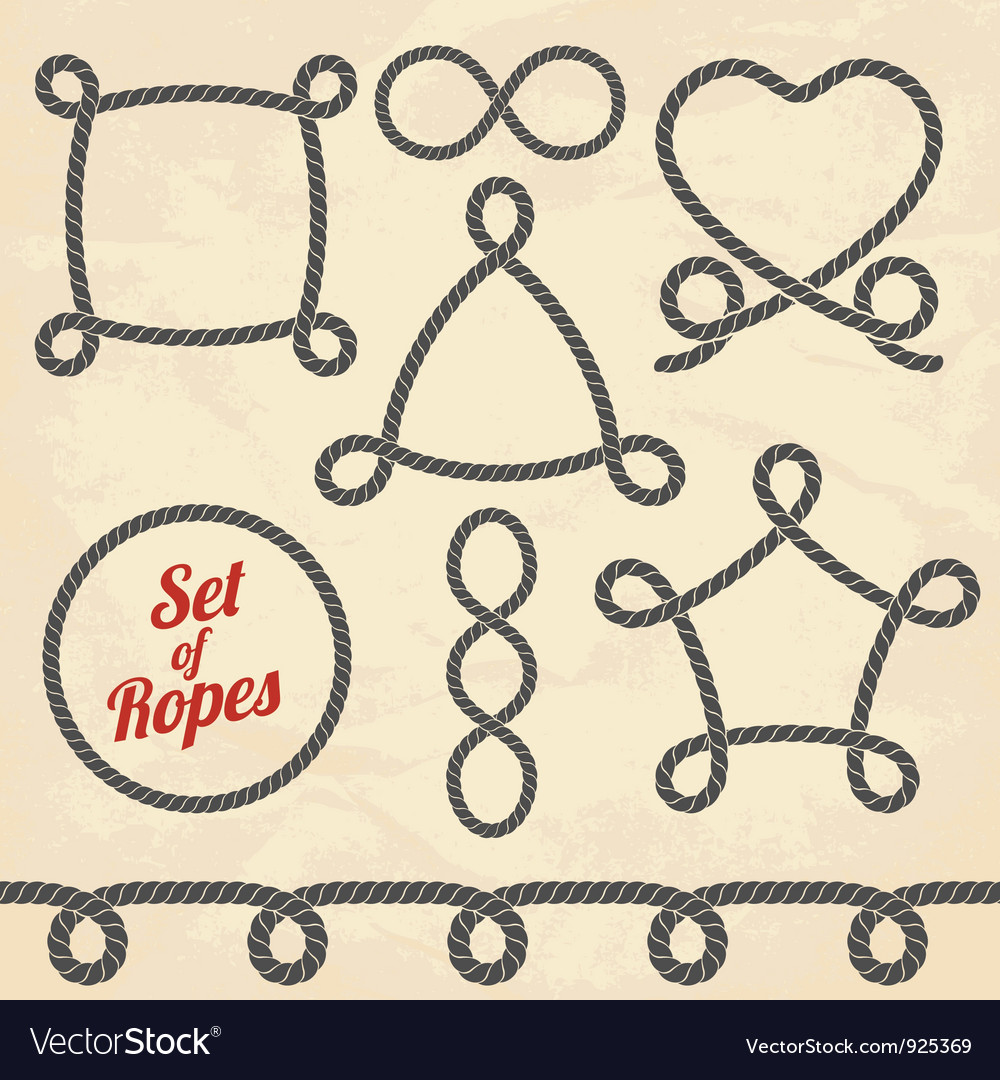 Set Of Ropes Royalty Free Vector Image Vectorstock