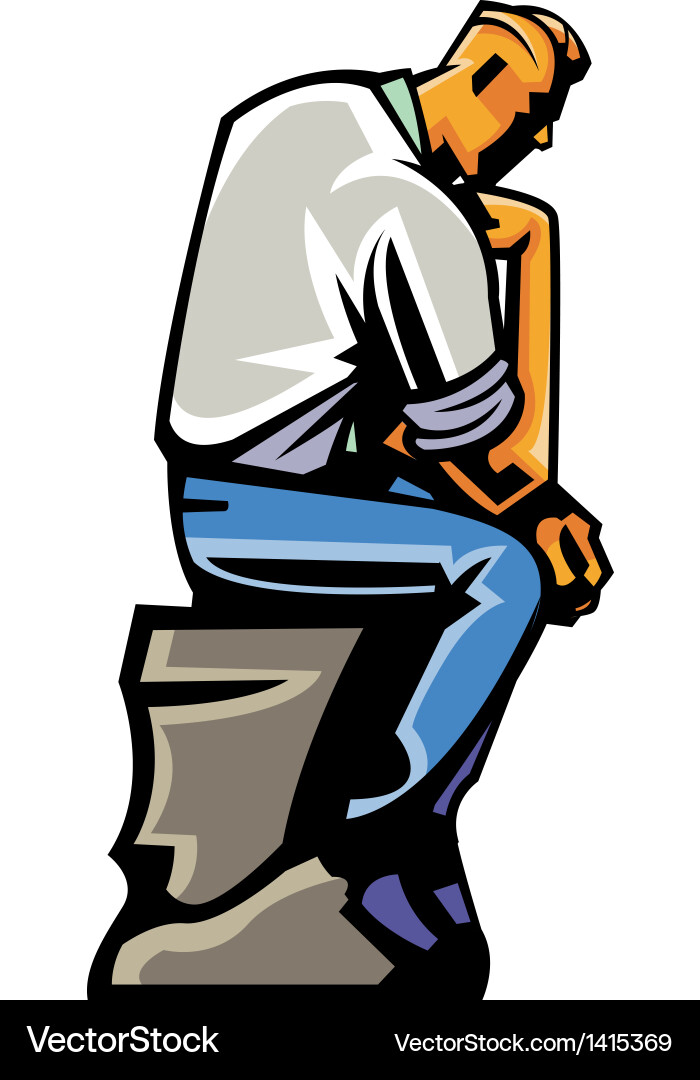 Side view man sitting Royalty Free Vector Image