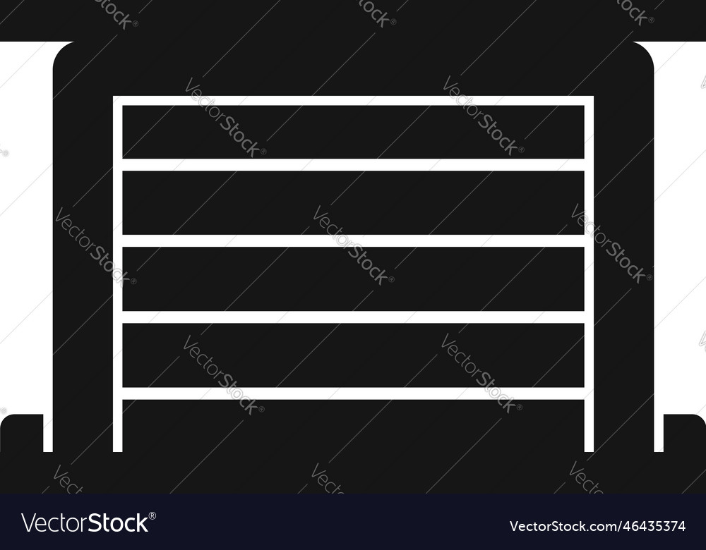 Access gate icon simple automatic entry Royalty Free Vector