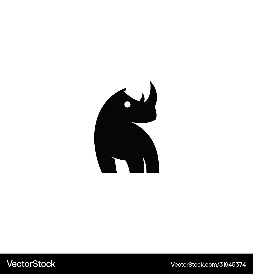 Animal rhino design template Royalty Free Vector Image