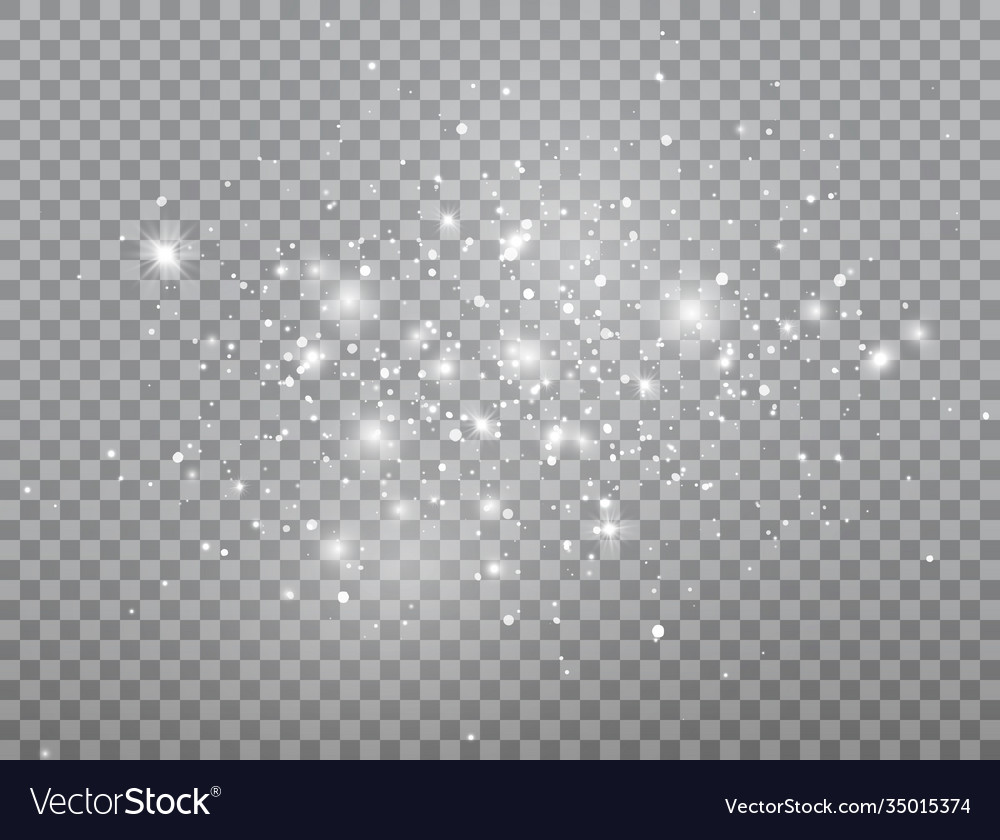 Glowing light effect shining snow composition Vector Image