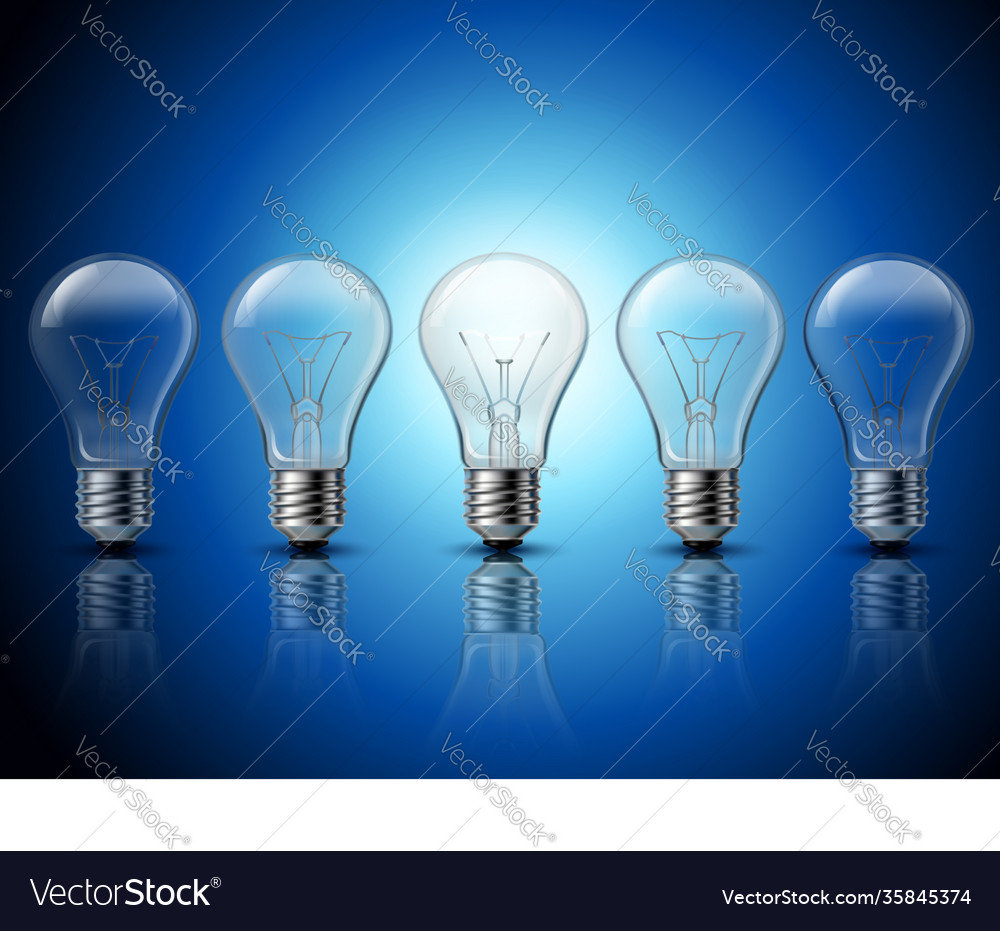 Light bulbs set idea concept banner Royalty Free Vector Light bulbs set idea concept banner Royalty Free Vector