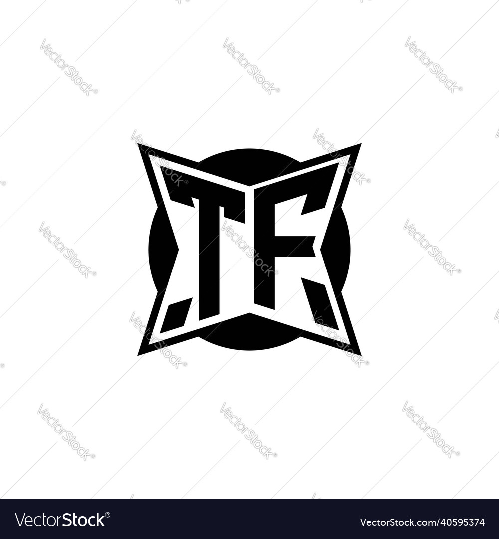 Tf logo monogram geometric modern design Vector Image Tf logo monogram geometric modern design Vector Image