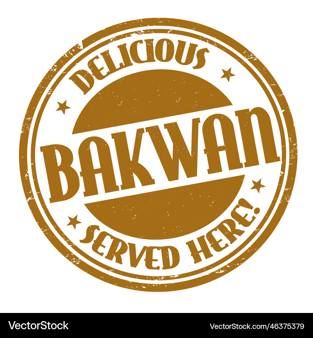 Bakwan grunge rubber stamp Royalty Free Vector Image