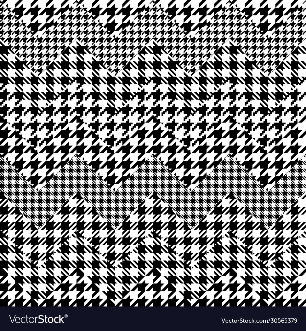 Classic hounds-tooth pattern in a patchwork Vector Image